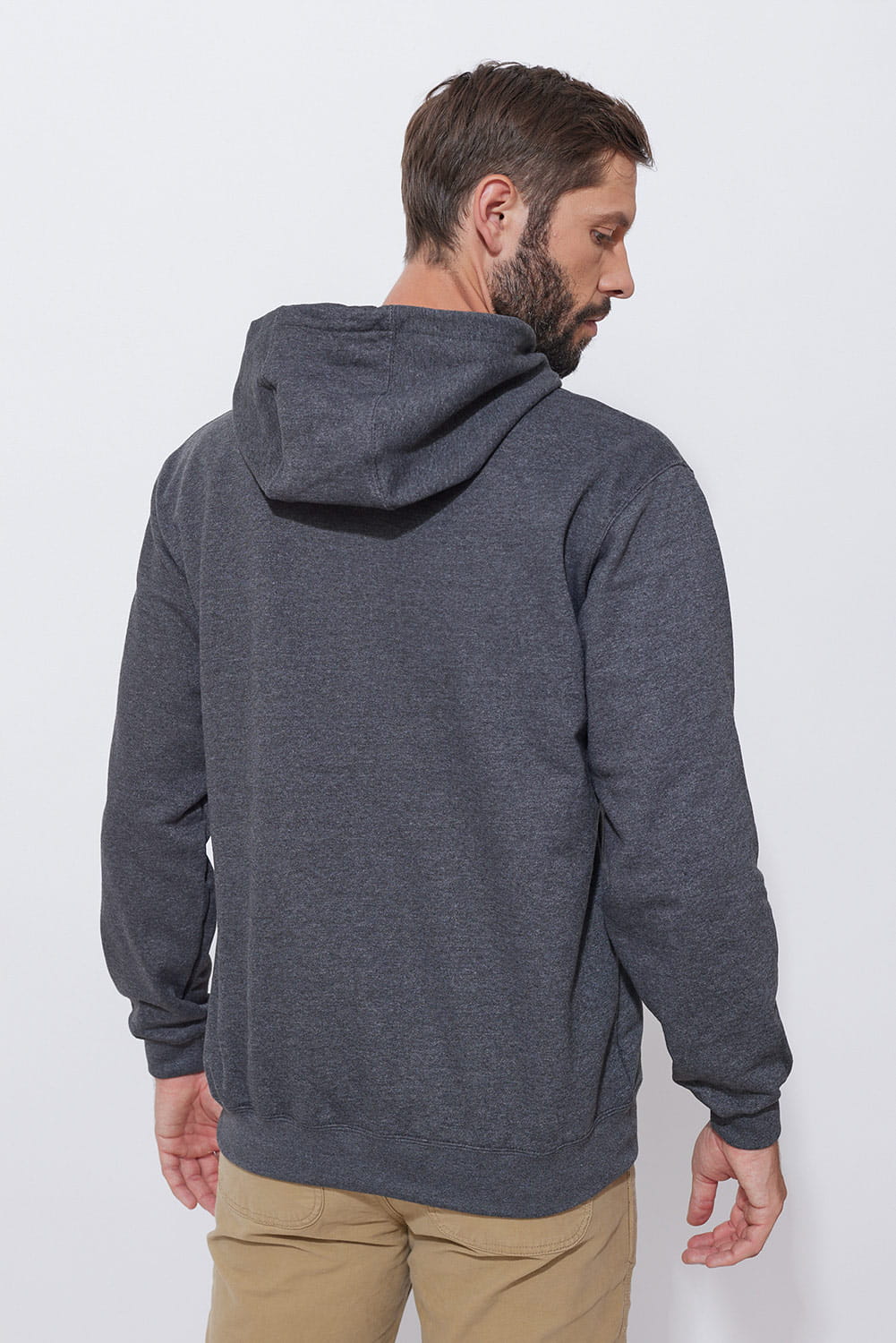 Bluza męska z kapturem Carhartt Midweight Sleeve Logo Hooded 026 Carbon ...